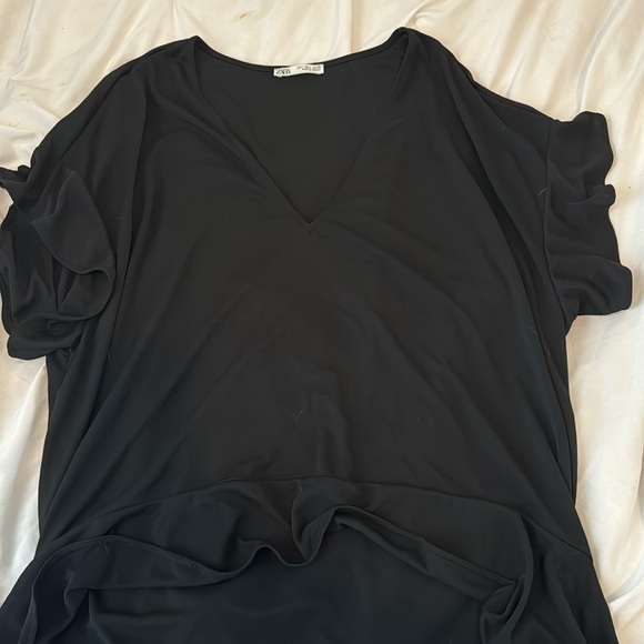 Zara | Tops | Zara Bell Short Sleeve Blouse | Poshmark
